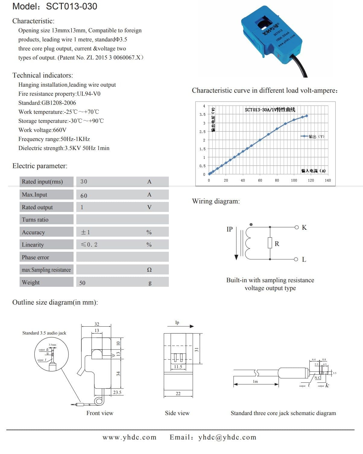 Compel | Sensor De Corriente 30A SCT013-030